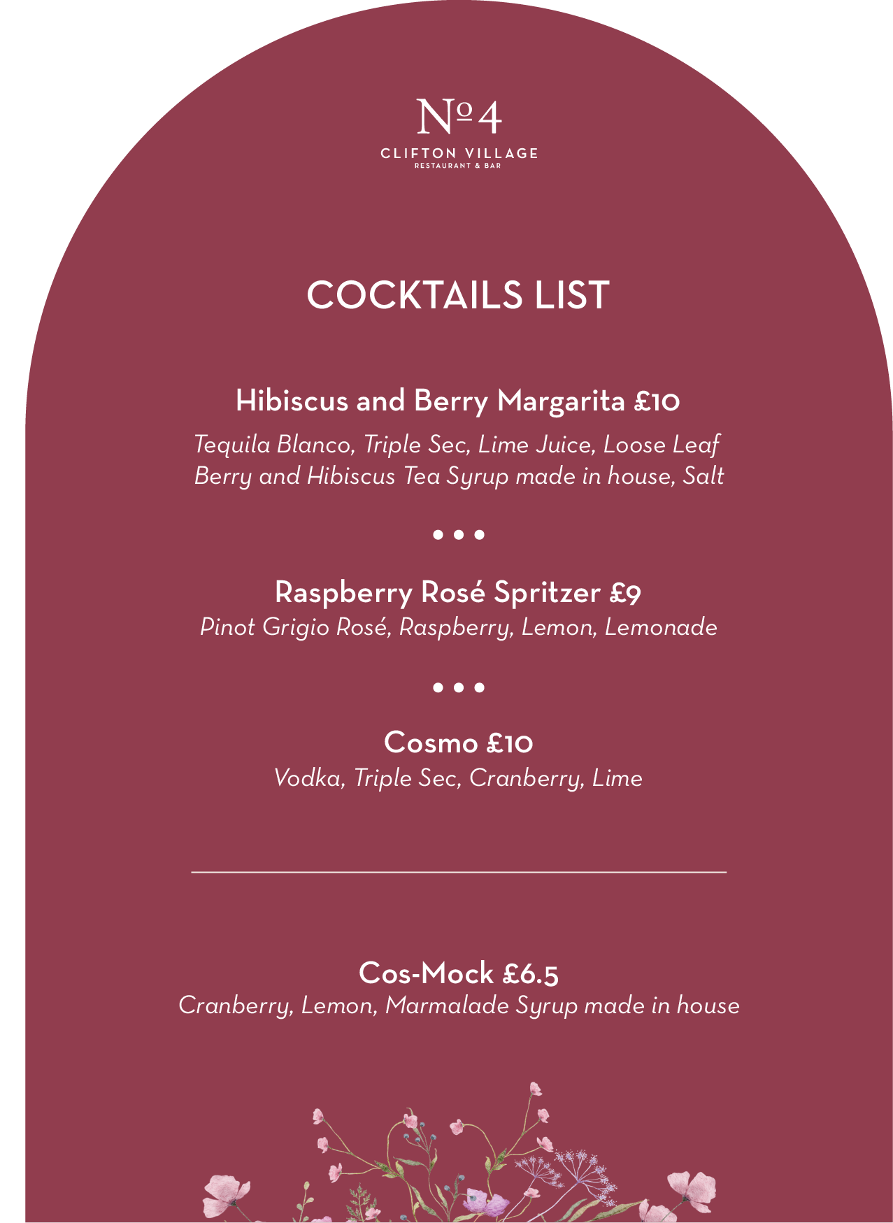 Valentines Day Tasting Menu at No.4 Clifton Village
